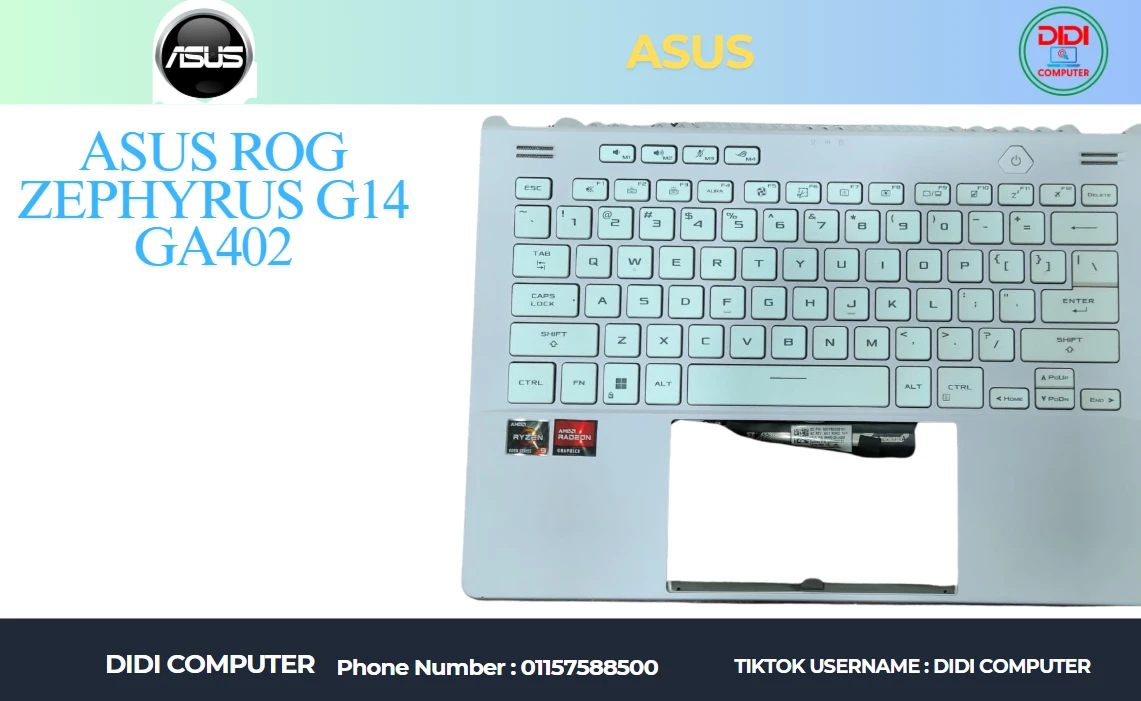 ASUS ROG ZEPHYRUS G14 GA402 US KEYBOARD PALMREST TOUCHPAD ASSEMBLY ...