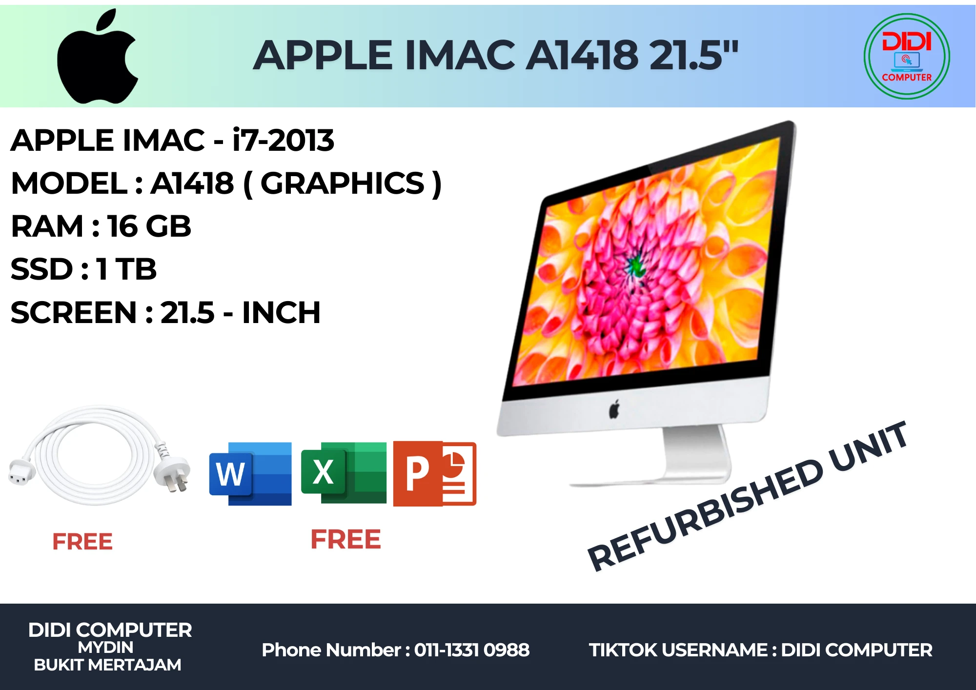 APPLE IMAC A1418 21.5" (BM70)