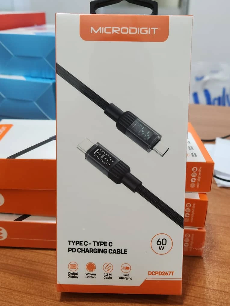 Pd Charging Cable Microdigit Dcpd267T 60W Type-C-