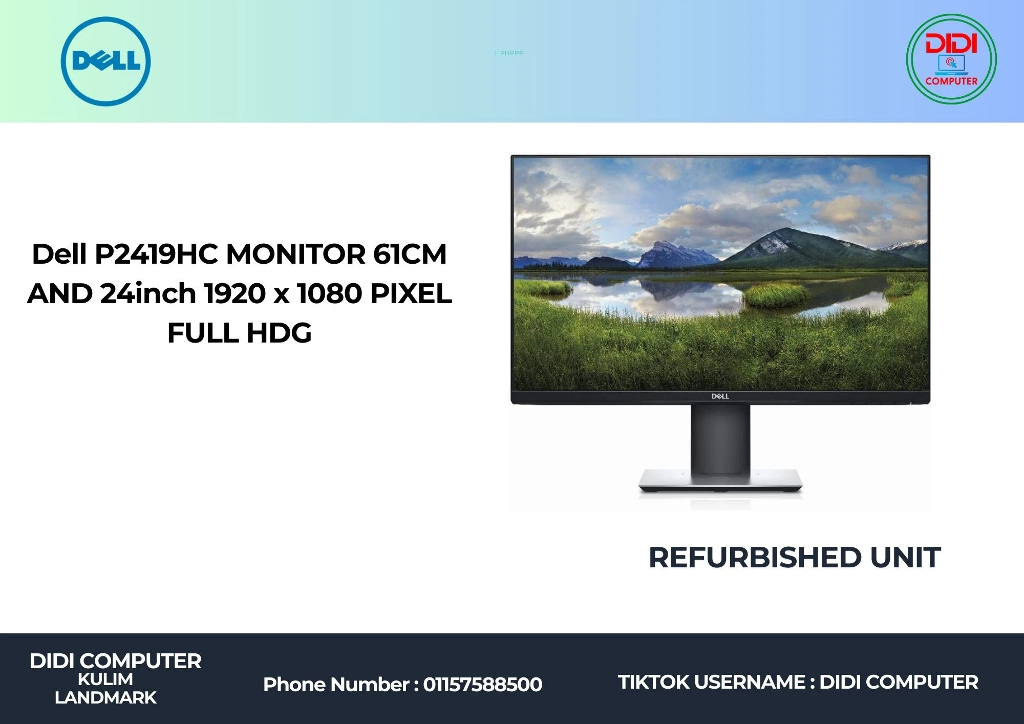 Dell P2419HC MONITOR 61CM AND 24inch 1920 x 1080 PIXEL FULL HD BM187